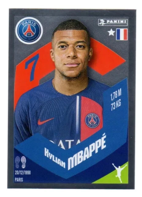 STICKER PANINI FOOT 2024 LIGUE 1 FRANCE KYLIAN MBAPPE n° 351 PARIS PSG ...