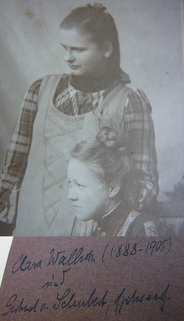 FOTO KIEL ~ 1903: Clara WALLROTH (1888-1905) & Gertrud von SCHUBERT ...