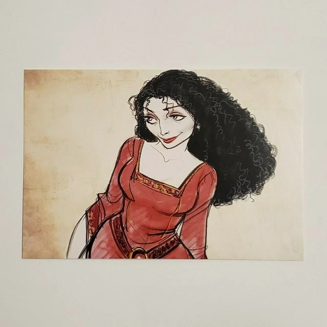 MOTHER GOTHEL TANGLED (Concept Art by Jin Kim) Disney Villains Postcard ...