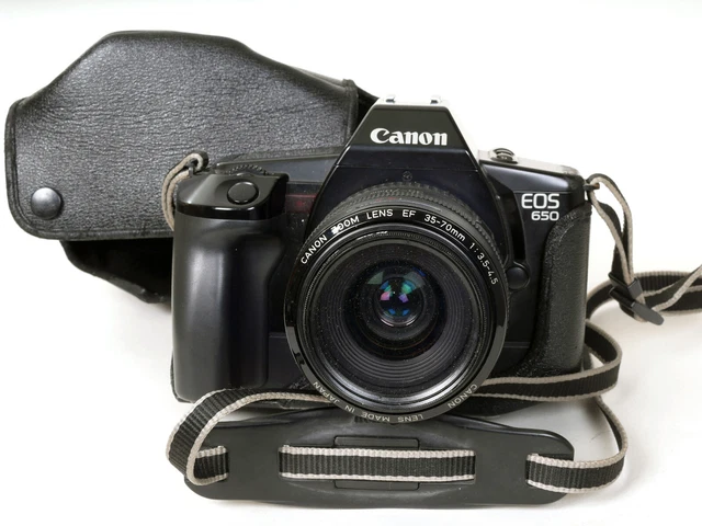 CANON EOS 650 35mm SLR Film Camera w/Canon EF 35-70mm lens and ERC. EXC but read £20.00 ...