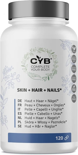 BIOTIN COPPER ZINC Hair Supplement with Complete Spectrum of B Vitamins ...