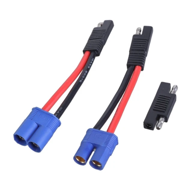 6.3INCH EC8 TO SAE Power Cable Line 10AWG Silicone Wire with Adapter ...