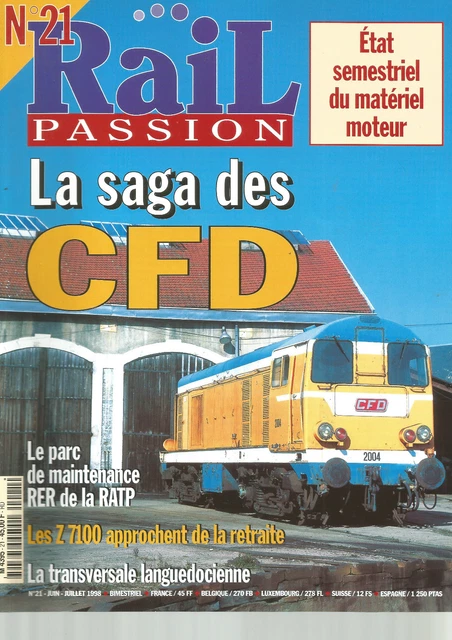 RAIL PASSION N°21 La Saga Des Cfd / Parc Maintenance Rer De La Ratp / Z 7100 EUR 4,50 - PicClick FR