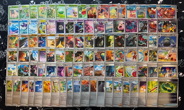 POKEMON TCG S&V Prismatic Evolutions Complete Reverse Holo Set (All 100 ...