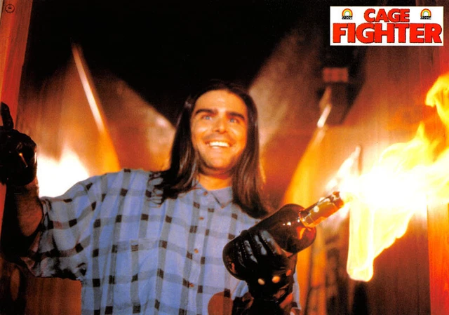 CAGE FIGHTER ORIGINAL Aushangfoto Lou Ferrigno / Reb Brown / Michael ...