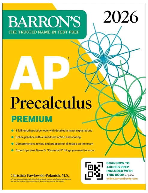 AP PRECALCULUS PREMIUM, 2026: Prep Book with 3 Practice Tests ...