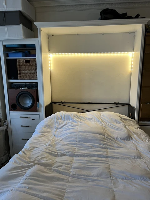 TECHCRAFT WALL BED - Murphy Bed Double and Side Unit 140x190cm RRP £999 ...