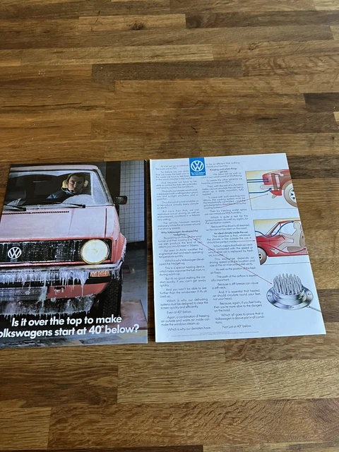 ORIGINAL VW GOLF Mk1 Magazine Advert Poster Retro Man Caves £1.80 ...
