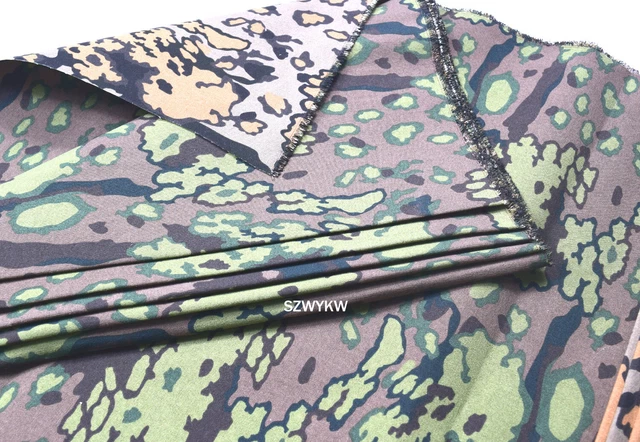 WWII WW2 REVERSIBLE Camo German Army Oak Leaf Camouflage Fabric Cotton ...
