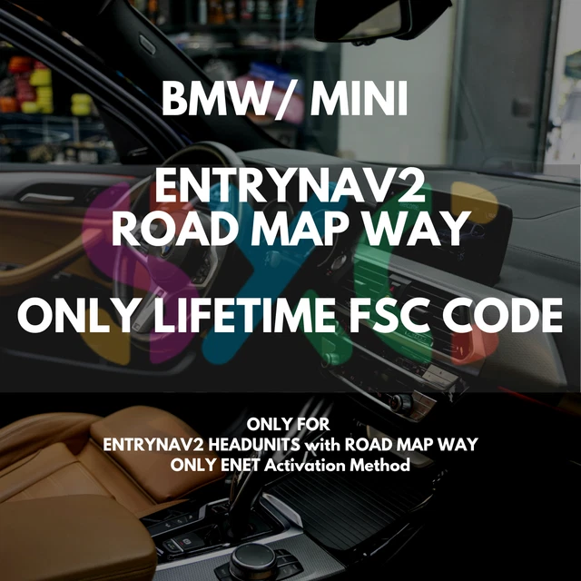 BMW MINI ROAD Map Update Sat Nav 2026 EntryNav2 WAY ONLY FSC CODE £20. ...