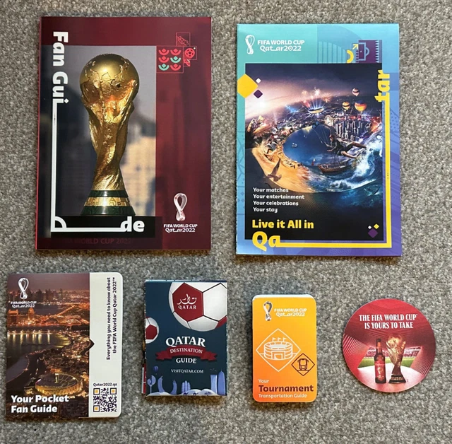 FIFA WORLD CUP Qatar 2022 Fan Guide Maps & Budweiser Beer Mat ...