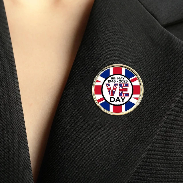 VE DAY BADGE 25mm VE Day National Badge for Patriotic Activities ...