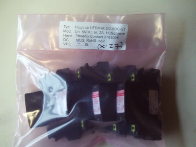 4 STÜCK PLUGTRAB UFBK-M 2/2-5DC-ST, Modell: Un: 5VDC, In: 2A ...