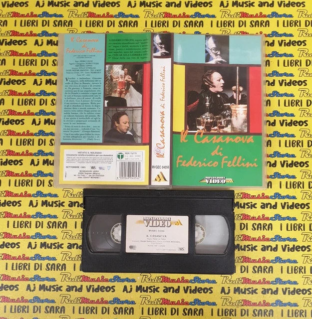 Vhs Film Il Casanova Di Federico Fellini 1993 Mondadori Mvgec 04056