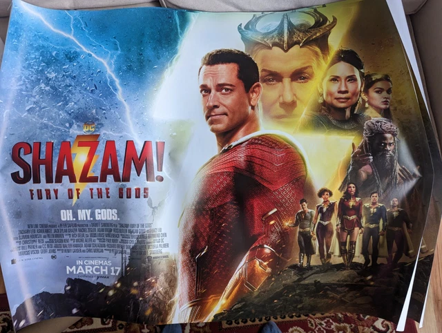 SHAZAM! FURY OF the Gods 2023 Movie Poster A0 Giant size (1m) 40" x 30 ...