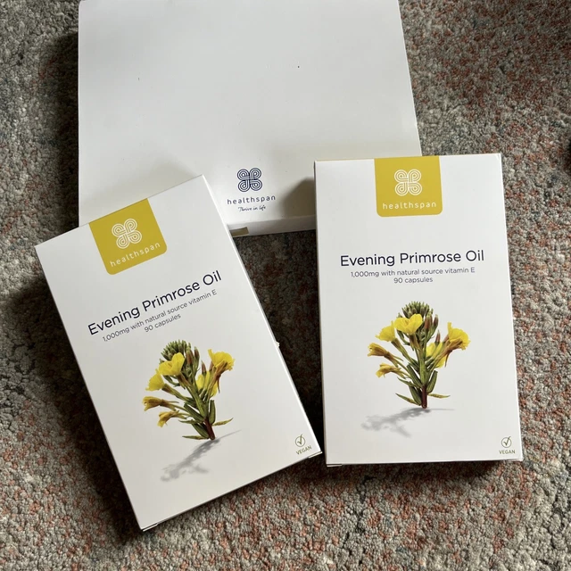 HEALTHSPAN EVENING PRIMROSE Oil 1,000mg 90-180 Capsules, Women's Health ...