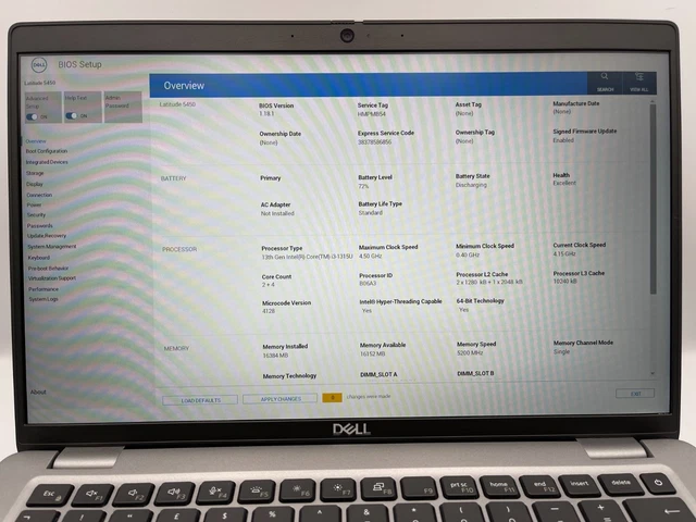 DELL LATITUDE 5450 - Intel i3-1315u, 16GB 256GB NVMe SSD 14" FHD ...