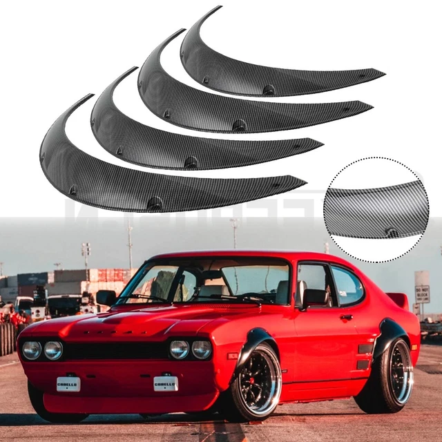 4PC FENDER FLARES Wide Body Kit Wheel Arches Durable For Mercury Capri ...