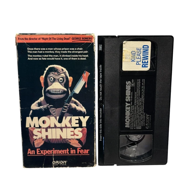 MONKEY SHINES VHS Stephen King George A Romero Horror Classic Sci Fi ...