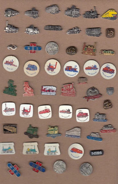 VINTAGE RAILWAY PIN badges 1960s Locomotive Train Nederlandse ...