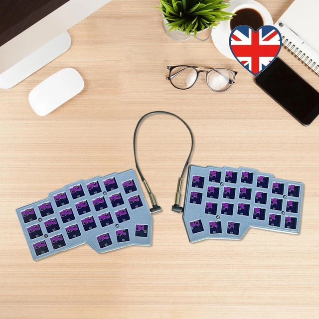 SPLIT KEYBOARD WIRED Ergonomics Keyboard Hot Swap QMK/VIAL (No Keycaps ...