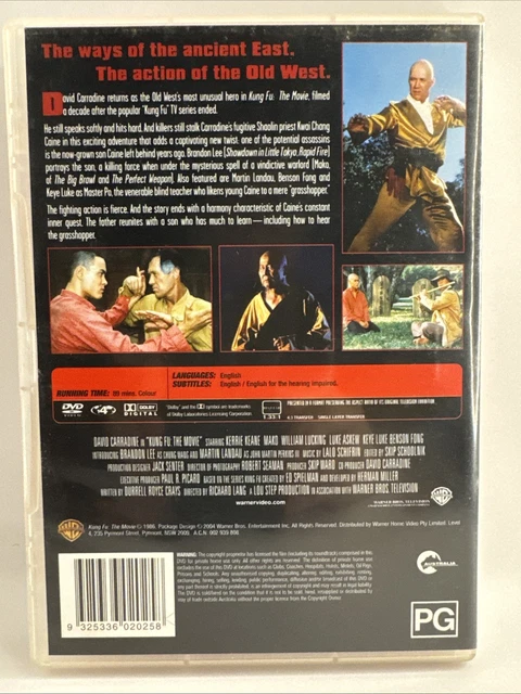 KUNG FU-THE MOVIE (DVD, 1986) Brandon Lee - Very Good Condition Region ...