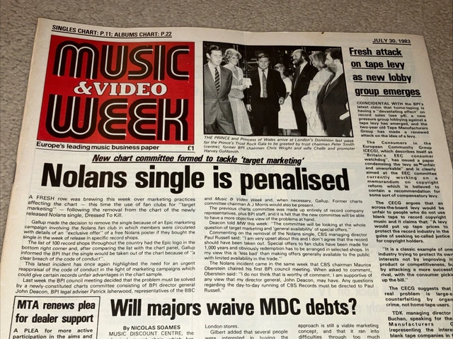 MUSIC & VIDEO Week Magazine 1983. Eddy Grant. Kraftwerk. UB40. stiff records £20.00 - PicClick UK