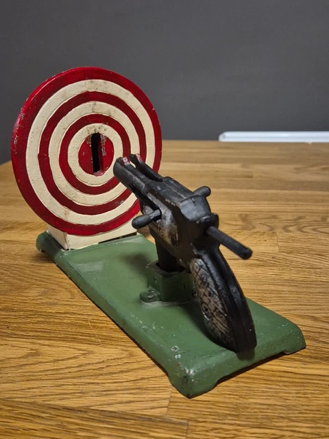 VINTAGE CAST IRON Mechanical "Shooting Target" Money Box £38.30 ...