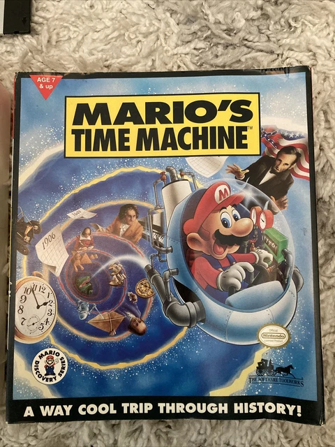 NINTENDO MARIO'S TIME Machine MS-DOS Floppy Disks Video Game Complete ...