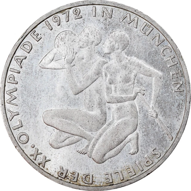 MONNAIE, RÉPUBLIQUE FÉDÉRALE allemande, 10 Mark, 1972, Hambourg, TTB ...