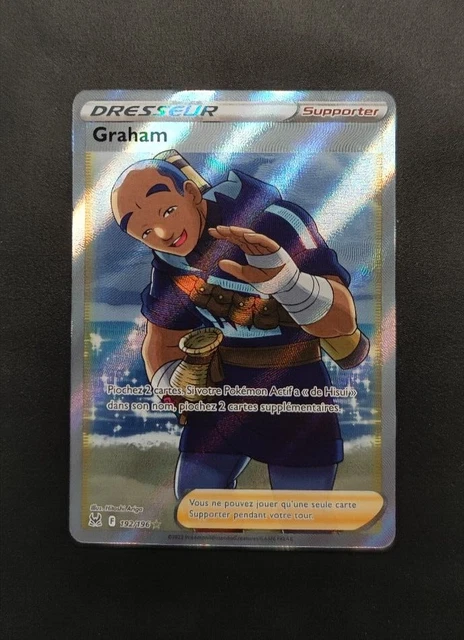 CARTE POKEMON GRAHAM Français - dresseur Full art EB 11 - 192/196 ...