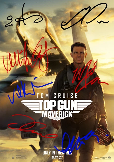 TOP GUN MAVERICK Movie Poster Signed Print A3 Unframed - Tom Cruise ...