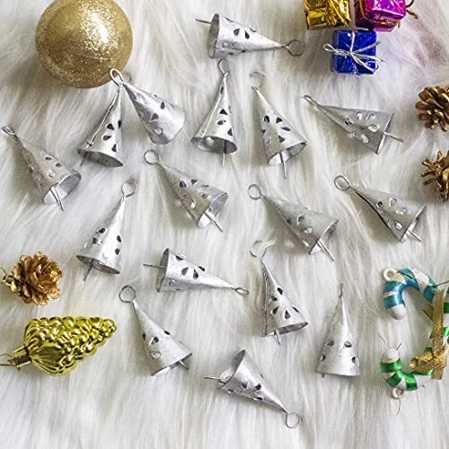 Brass Bells For Crafts Dozen Vintage Christmas Indian Tin Bells Rustic ...