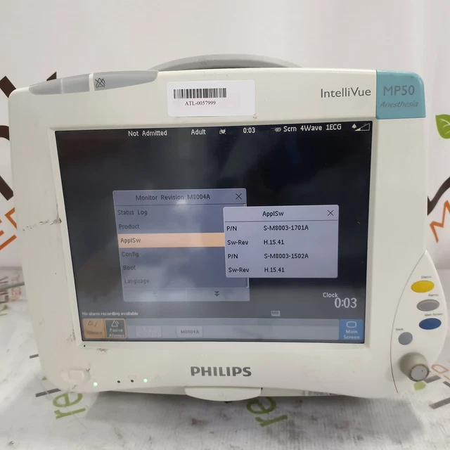 PHILIPS INTELLIVUE MP50 - Anesthesia Patient Monitor $130.00 - PicClick