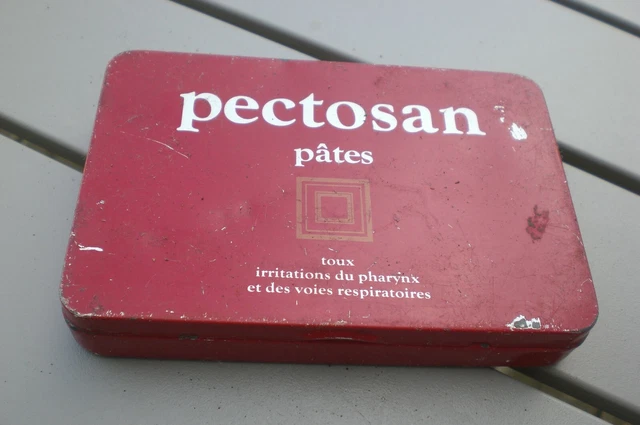 ANCIENNE BOÎTE PUBLICITAIRE PECTOSAN Pâtes, médicaments, pharmacie. en ...