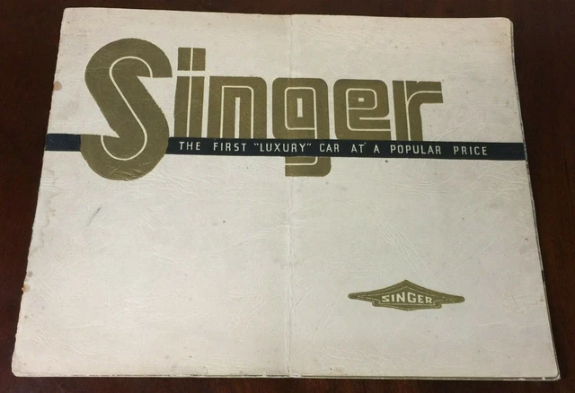 VTG SINGER CAR Sales Brochure Nine Bantam-Super Ten-Super Twelve Saloon ...