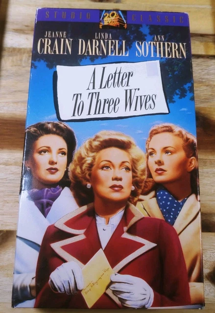 VHS. TAPE - A Letter to Three Wives - Fox Studio Classic - B&W Movie £9 ...