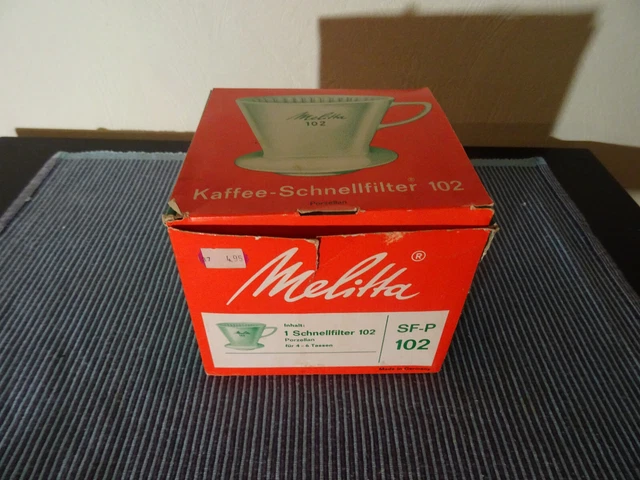 MELITTA FILTER 102, 1 Loch Kaffeefilter, Schnellfilter Porzellan weiß ...