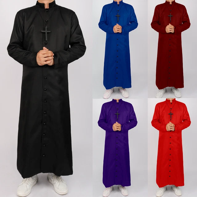 MEDIEVAL PUNK PRIEST Robe Coat Outfits Costume Cosplay Halloween EUR 47 ...