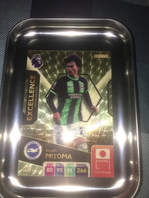 PANINI ADRENALYN 2025 Premier League Excellence Card Kaoru Mitoma RARE ...
