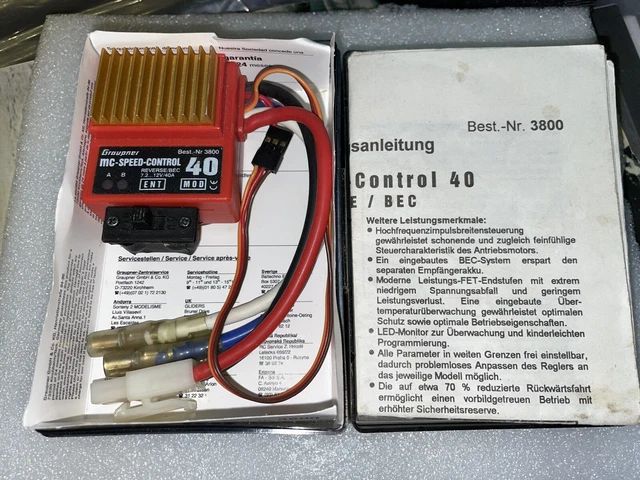 GRAUPNER MC SPEED Control 40 Regler EUR 33,50 - PicClick DE
