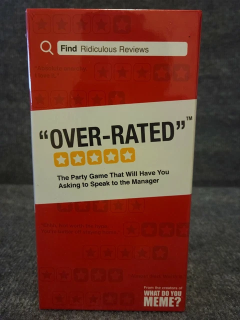 OVER-RATED THE PARTY Game That Will Have You Asking to Speak to the ...