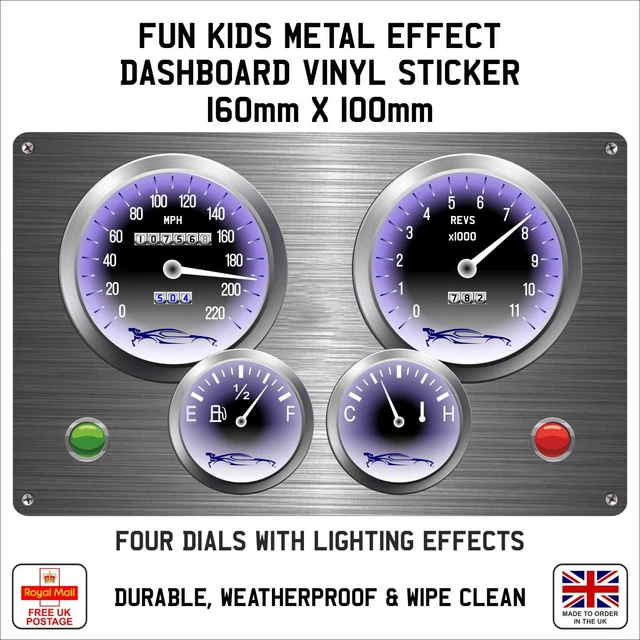 SPEEDOMETER SPEEDO DASHBOARD Vinyl Sticker For Kids Ride-On Toy Car or ...