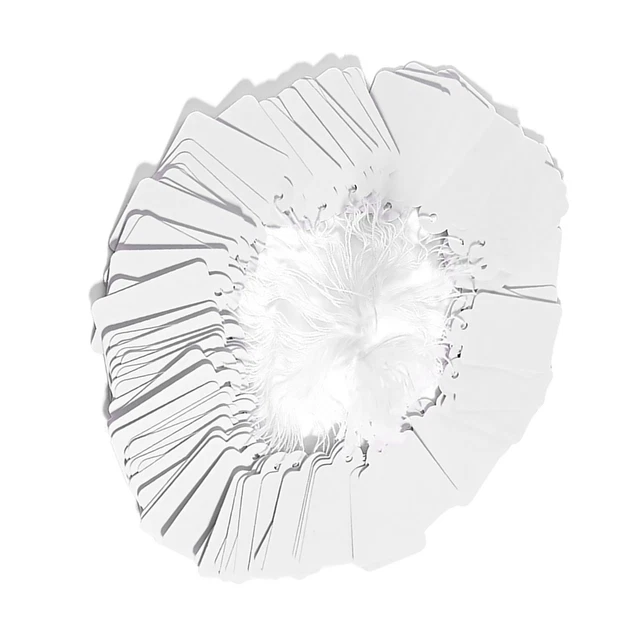 NEW 1000 PCS Price Tags with String Attached Paper Hang Tags Writable ...