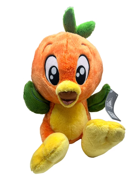 DISNEY PARKS ORANGE Bird Plush Big Feet Foot 12” Florida Stuffed Animal ...