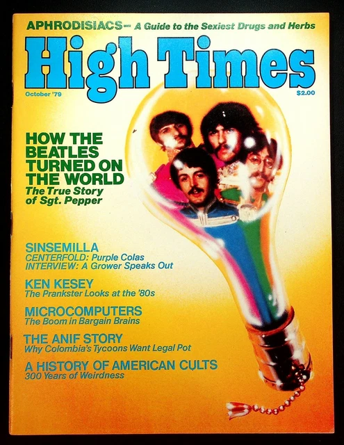 VINTAGE HIGH TIMES Magazine October 1979 The Beatles Sgt Pepper ...