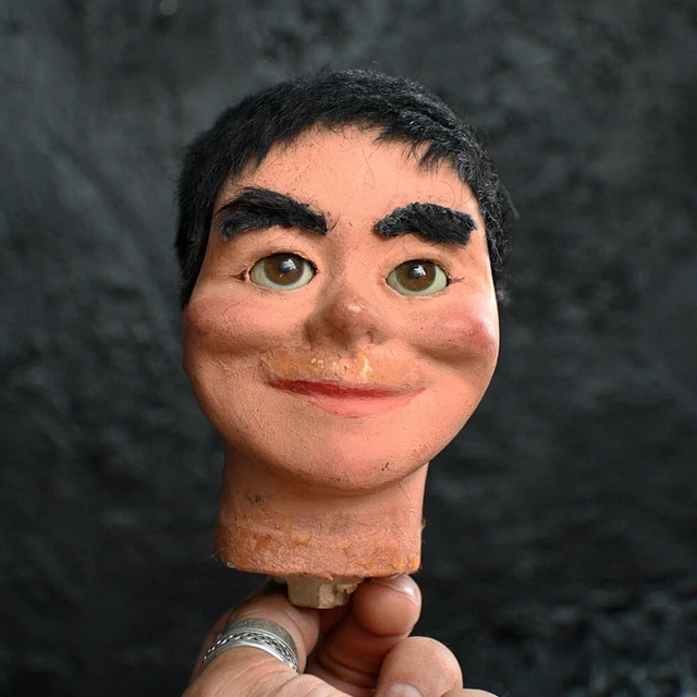 EARLY 20TH CENTURY Creepy Glass Eyed puppet head £345.00 - PicClick UK