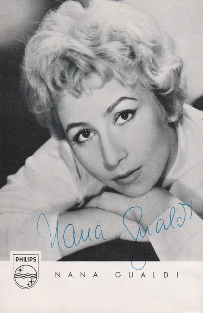 CARTOLINA PHILIPS ORIGINALE Autografata Nana Gualdi Firmata Anni 60 EUR ...