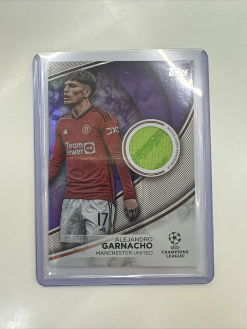 2023-24 TOPPS UEFA UCC Alejandro Garnacho Superstar Reliquia Toppa ...