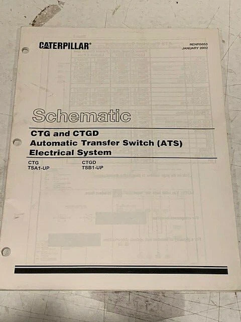 CATERPILLAR SCHEMATIC MANUAL Automatic Transfer Switch $14.00 - PicClick